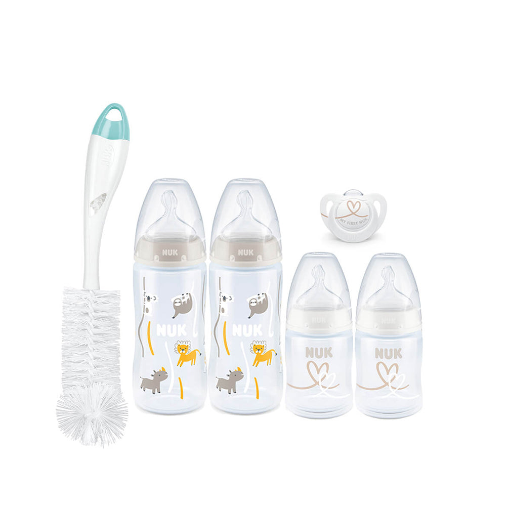 NUK Temperature Control First Choice Bottle Starter Pack - Safari Mix