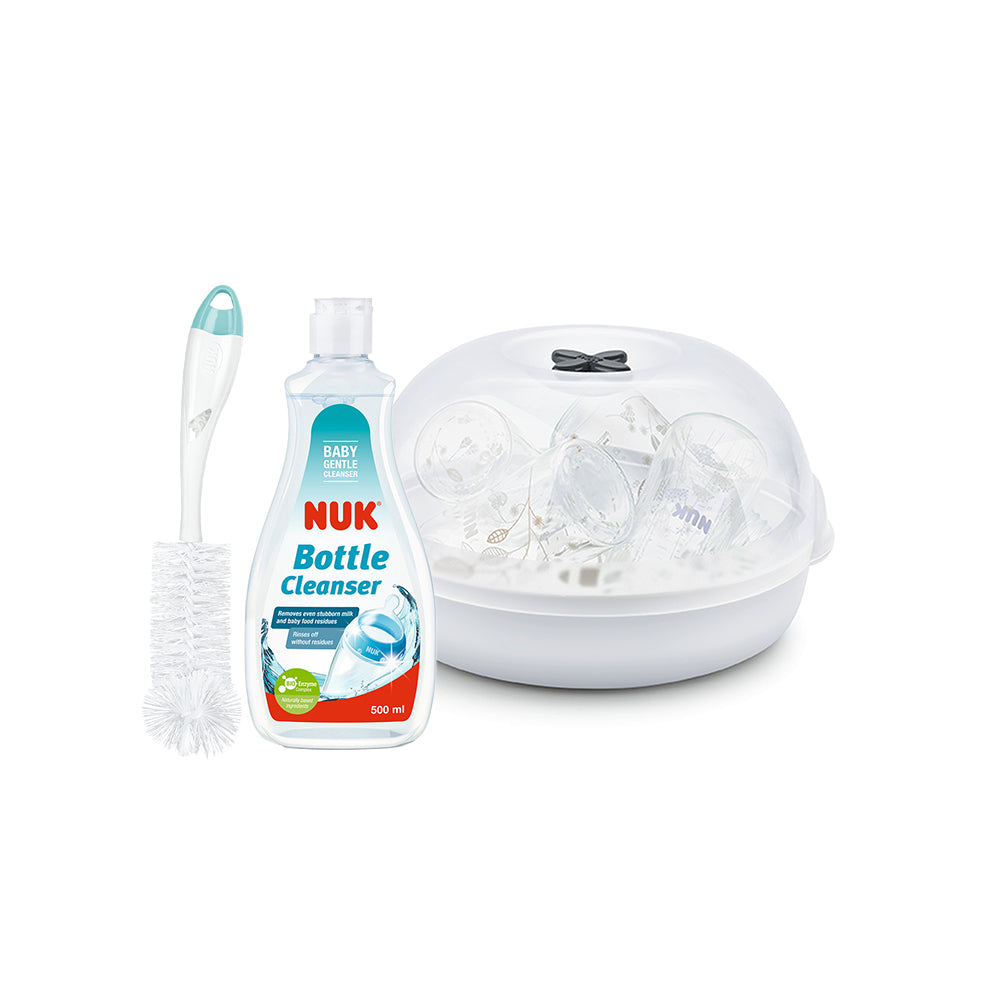 NUK Cleaning Bundle with 500ml Cleanser and Bottle Brush